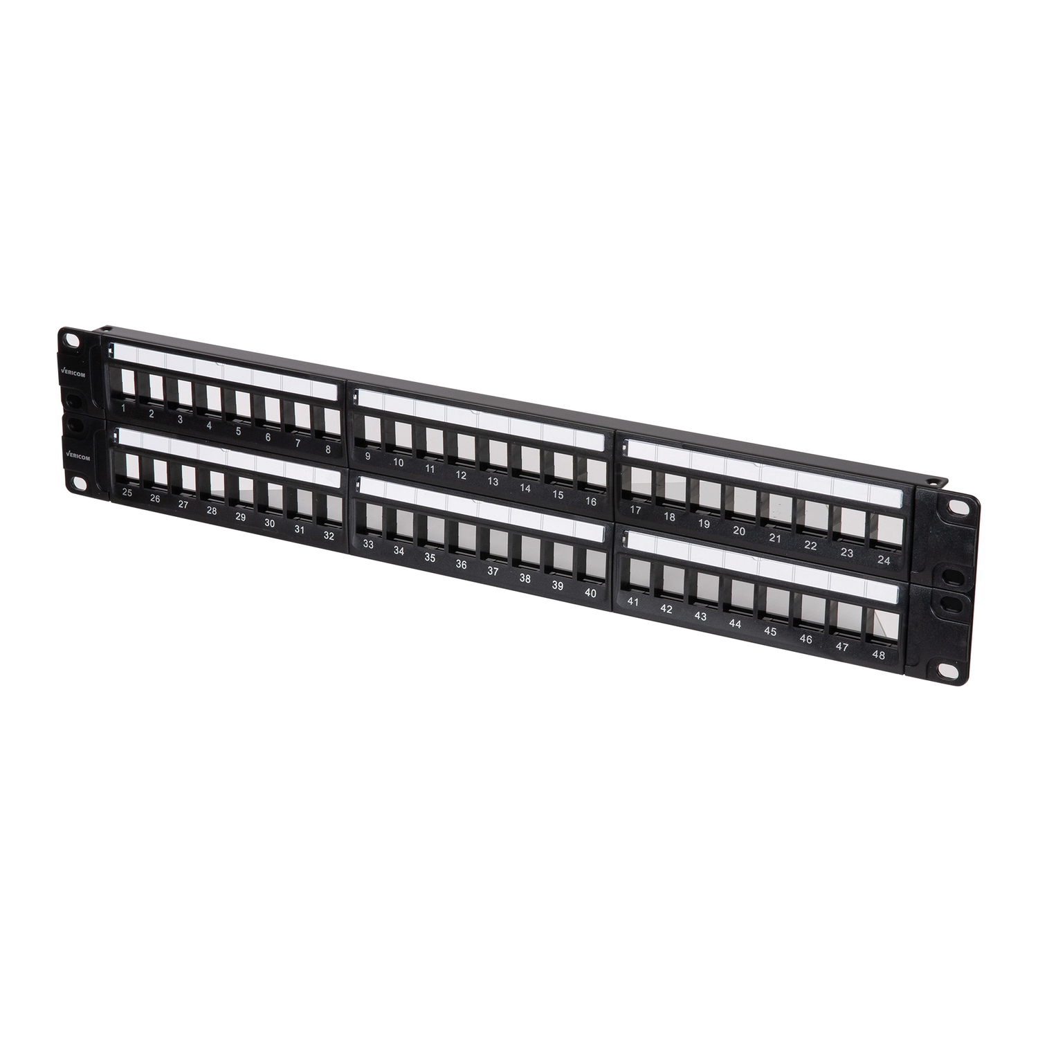 Vericom VGS Unshielded Modular Patch Panel with Labels, Unloaded (48 ...