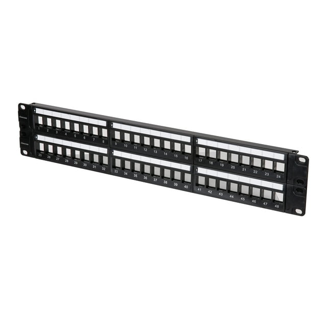 Vericom VGS Unshielded Modular Patch Panel with Labels, Unloaded (48 ...