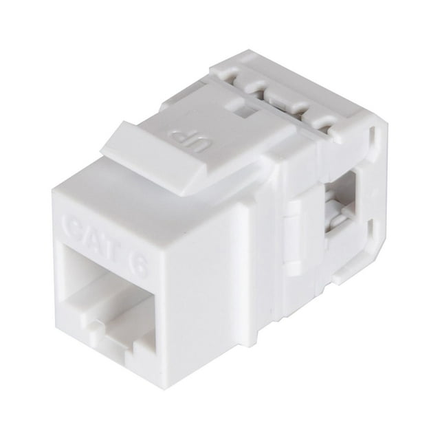 Vericom VGS6 Series CAT-6 UTP RJ45 180° Keystone Jack, Unshielded (White), MPG6018WH - Walmart.com