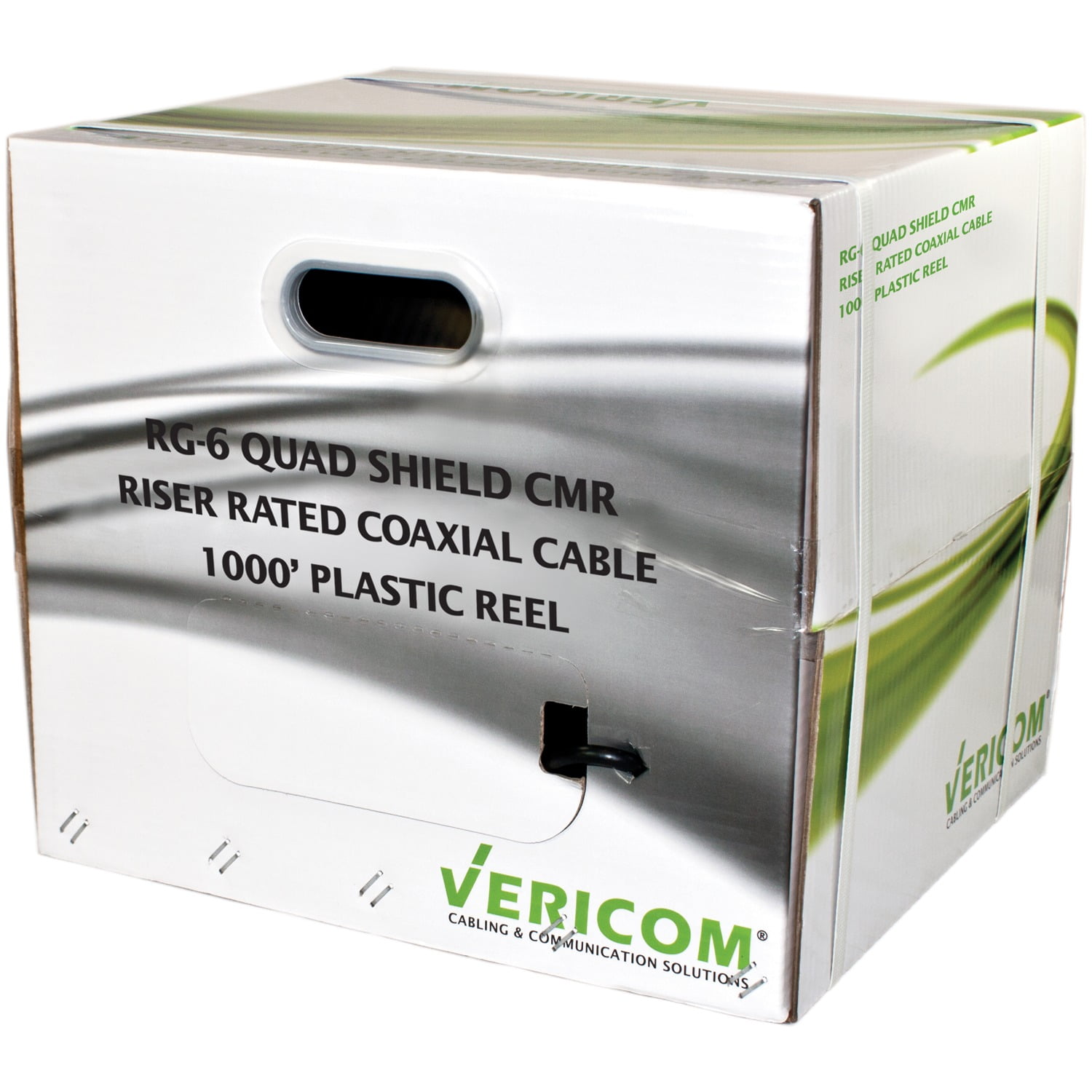 Vericom XRG06-03635 RG6 Quad-Shield CMR Coaxial Cable, 1000ft - Walmart.com