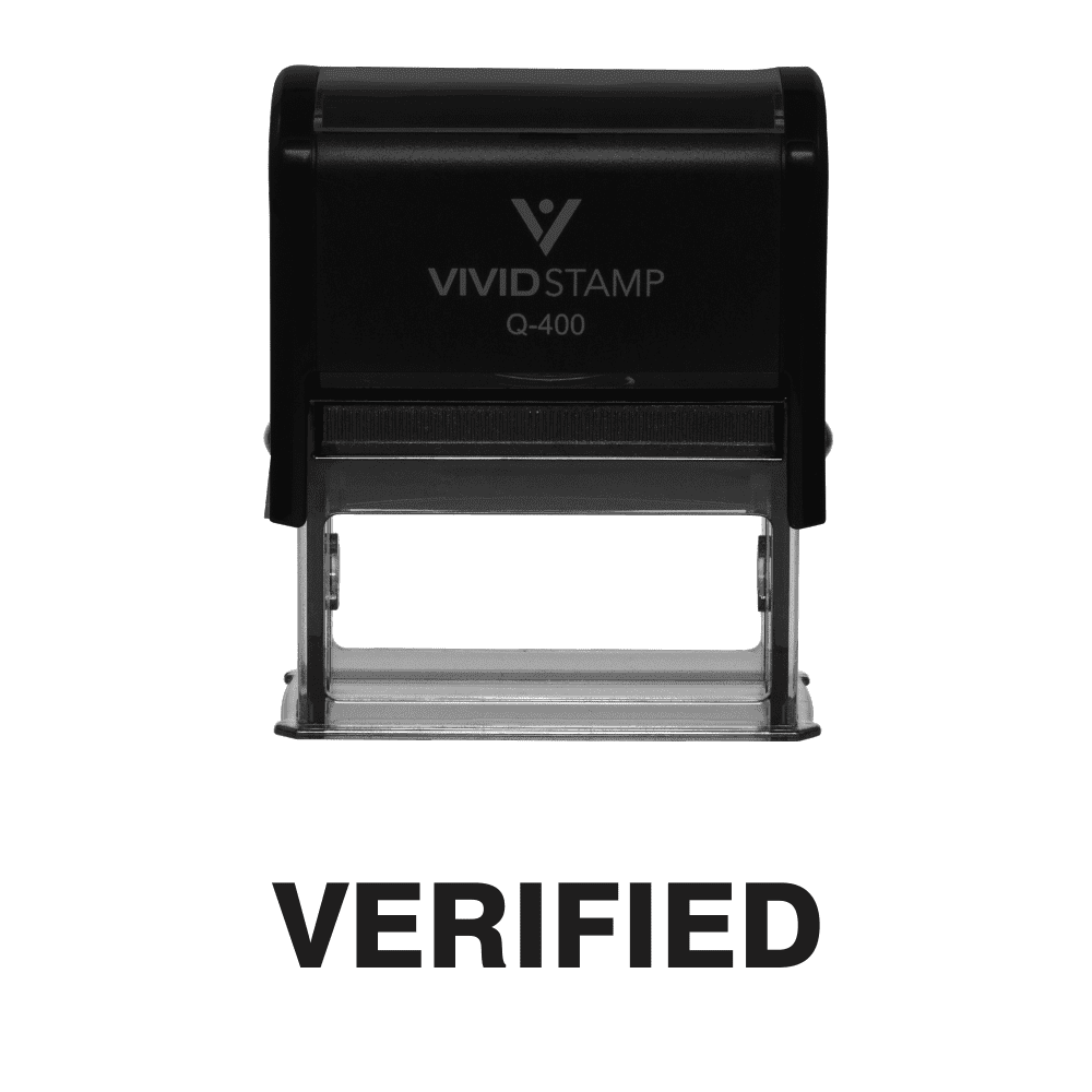 Verified Self Inking Rubber Stamp (Black Ink) - X-Large - Walmart.com
