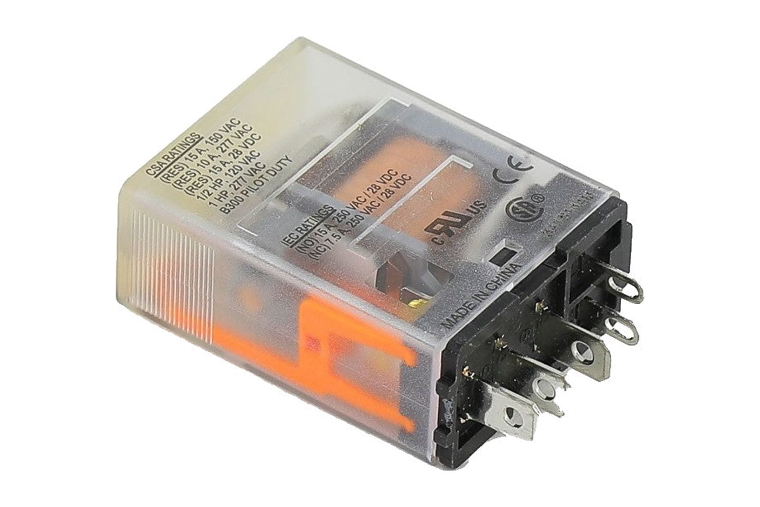 Veris Industries VMD1B-C24A Industries 24V 15A Spdt Socket/Din Relay ...