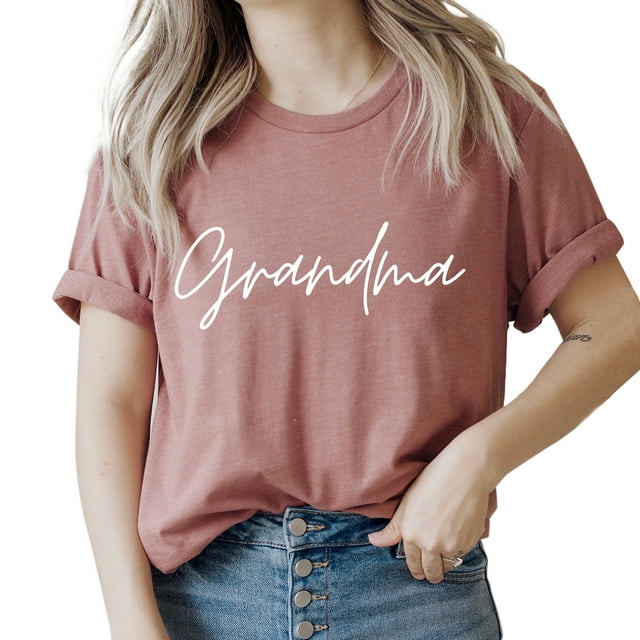 Verita Culture Women's Grandma Cursive Graphic Short Sleeve Tee T-shirt ...
