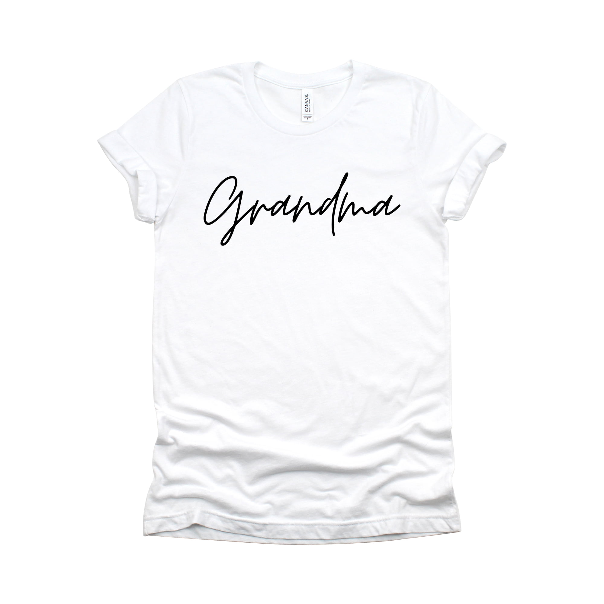 Verita Culture Women's Grandma Cursive Graphic Short Sleeve Tee T-shirt ...