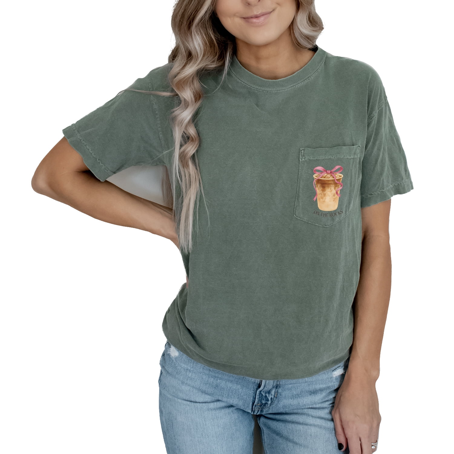 Verita Culture Womens Funny T Shirts On The Rock Iced Latte Coffee ...