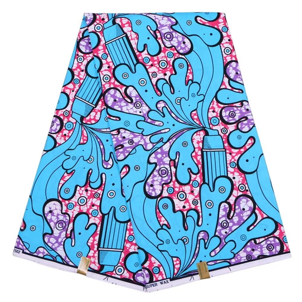 VeritableWax 6 Yards Ankara African Fabric Wax Print Polyester Fabric ...