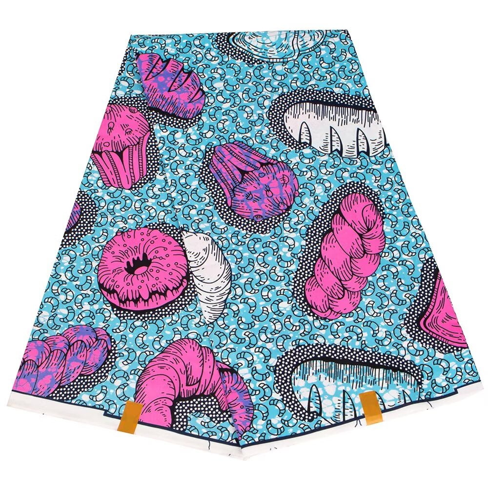 VeritableWax 6 Yards Ankara African Fabric Wax Print Polyester Fabric ...