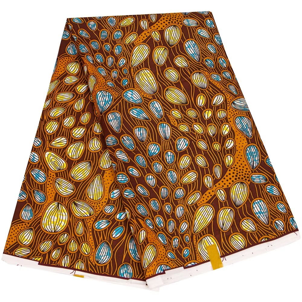 VeritableWax 6 Yards Ankara African Fabric Wax Print Polyester Fabric ...