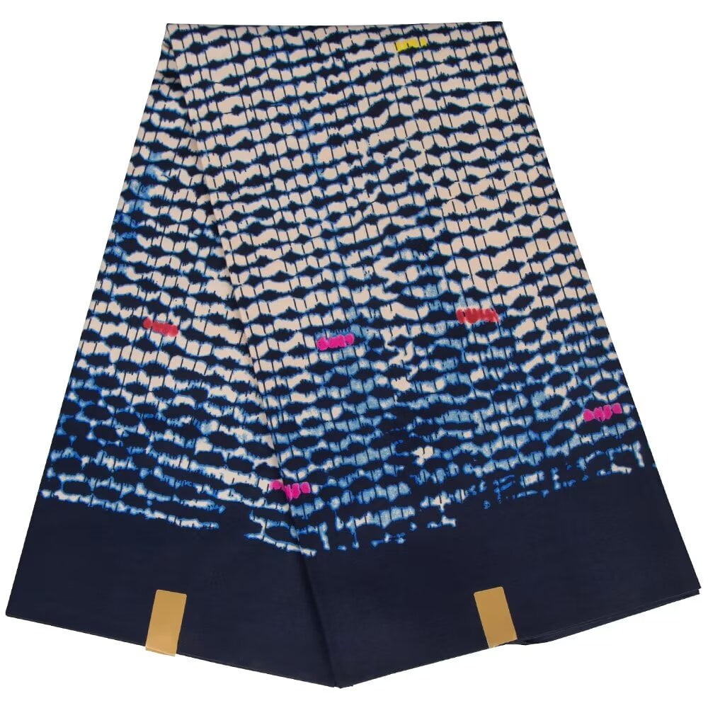 VeritableWax 6 yards of African polyester fabric Batik printing process ...