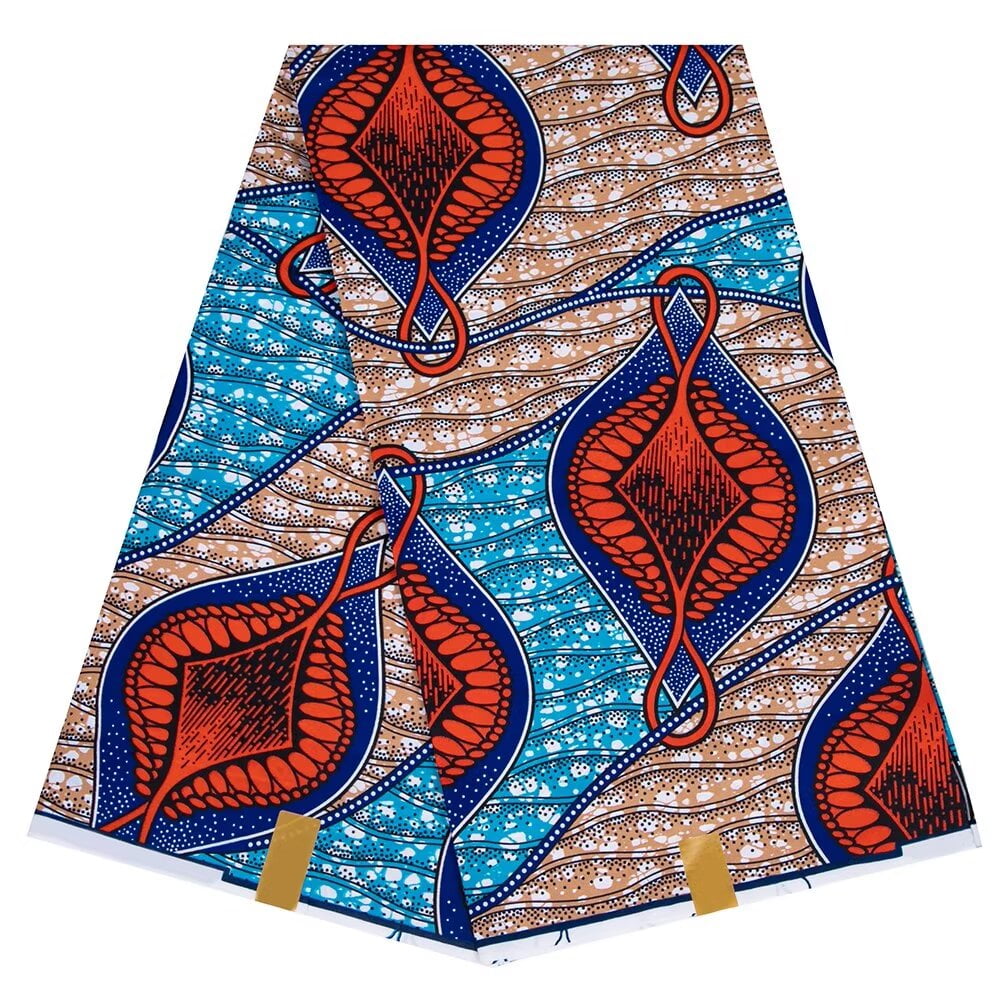 VeritableWax Africa 6 yards polyester fabric Batik printing technique ...