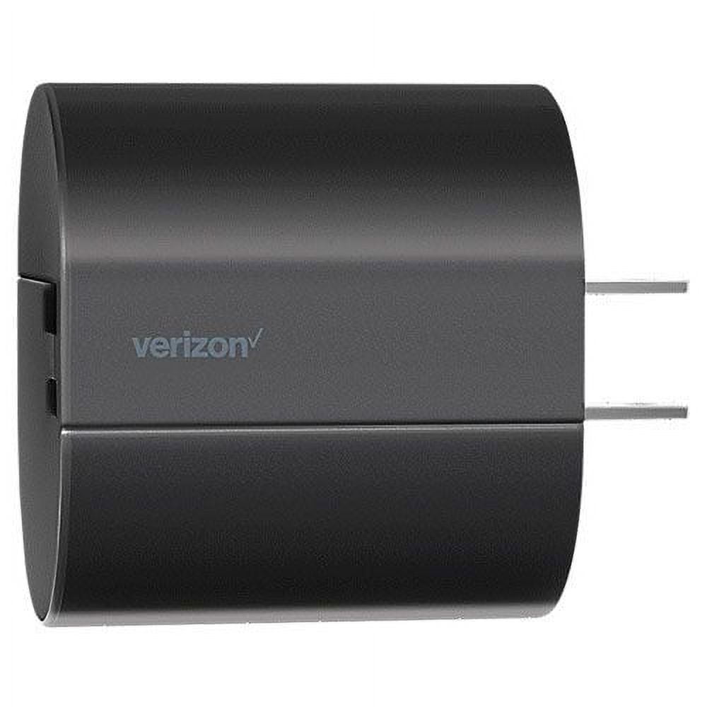 Verizon 2.4-Amp Dual Port USB and USB-C (Type C) Wall Adapter - Black ...