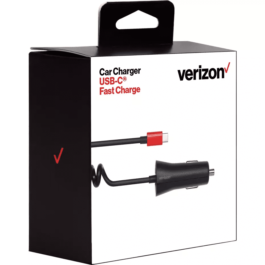 Verizon 30W USB C Red Tip Vehicle Car Charger with Fast Charging ...