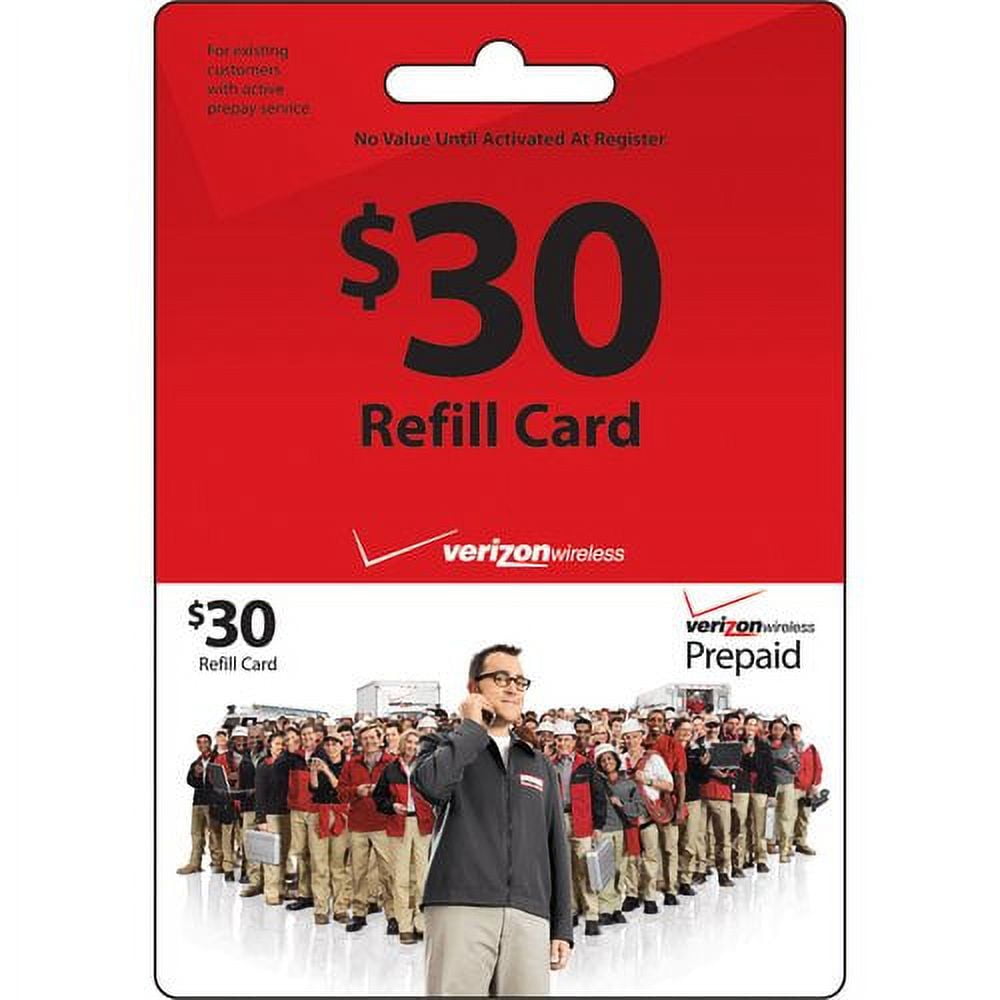 Verizon Wireless $30 Refill Prepaid Card - Walmart Business Supplies
