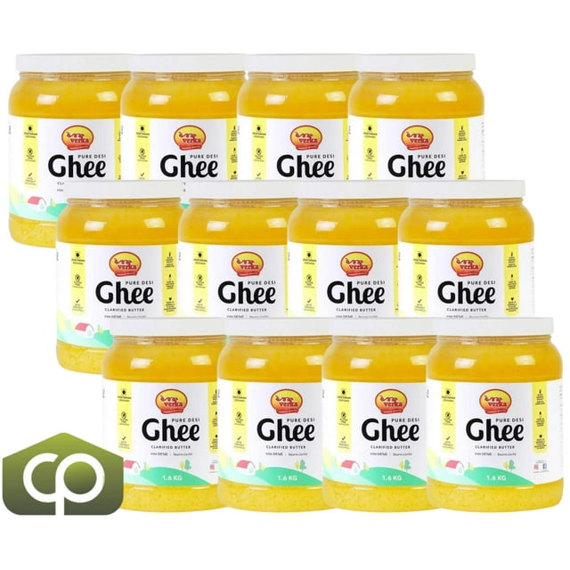 Verka Pure Desi Ghee Clarified Butter - Bulk 1.6 kg / 3.5 lbs - Walmart.com