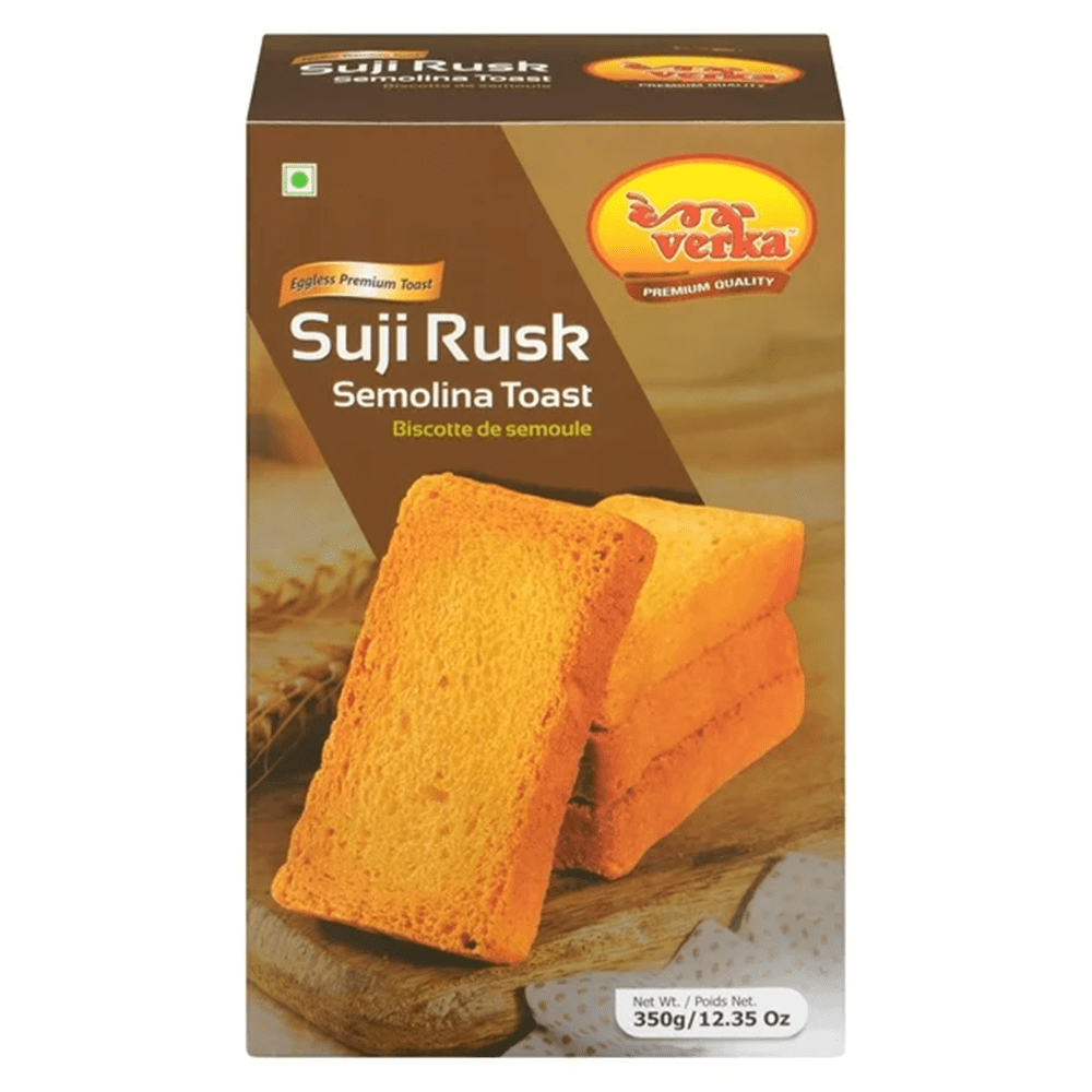 Verka Suji Rusk, Eggless Semolina Toast, 350g/12 oz. Box - Walmart.com