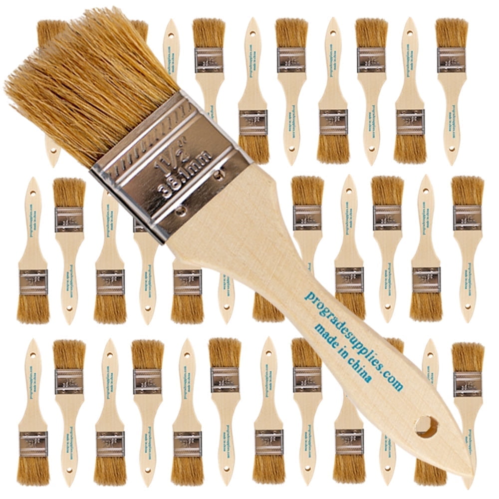 Vermeer Chip Paint Brushes - 36 Pk - 1.5" Chip Brushes for Paints ...