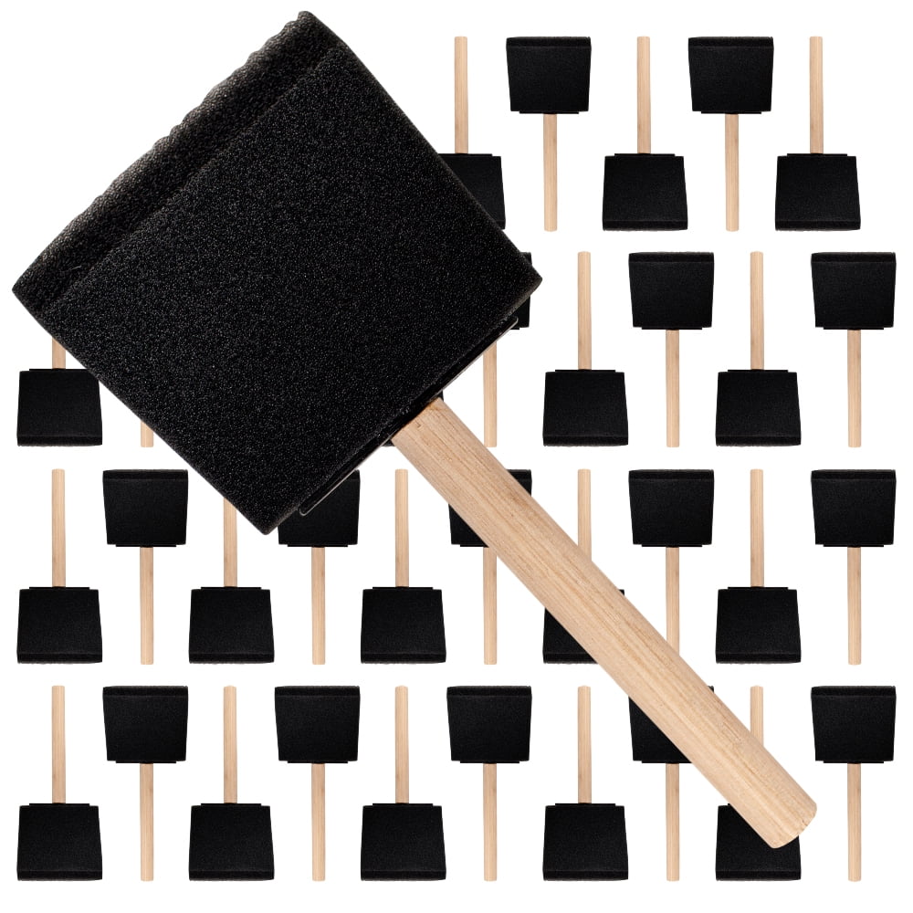 Vermeer Foam Paint Brushes - 36-Count - 3" Disposable Poly Foam Brushes for All Paints - Walmart.com