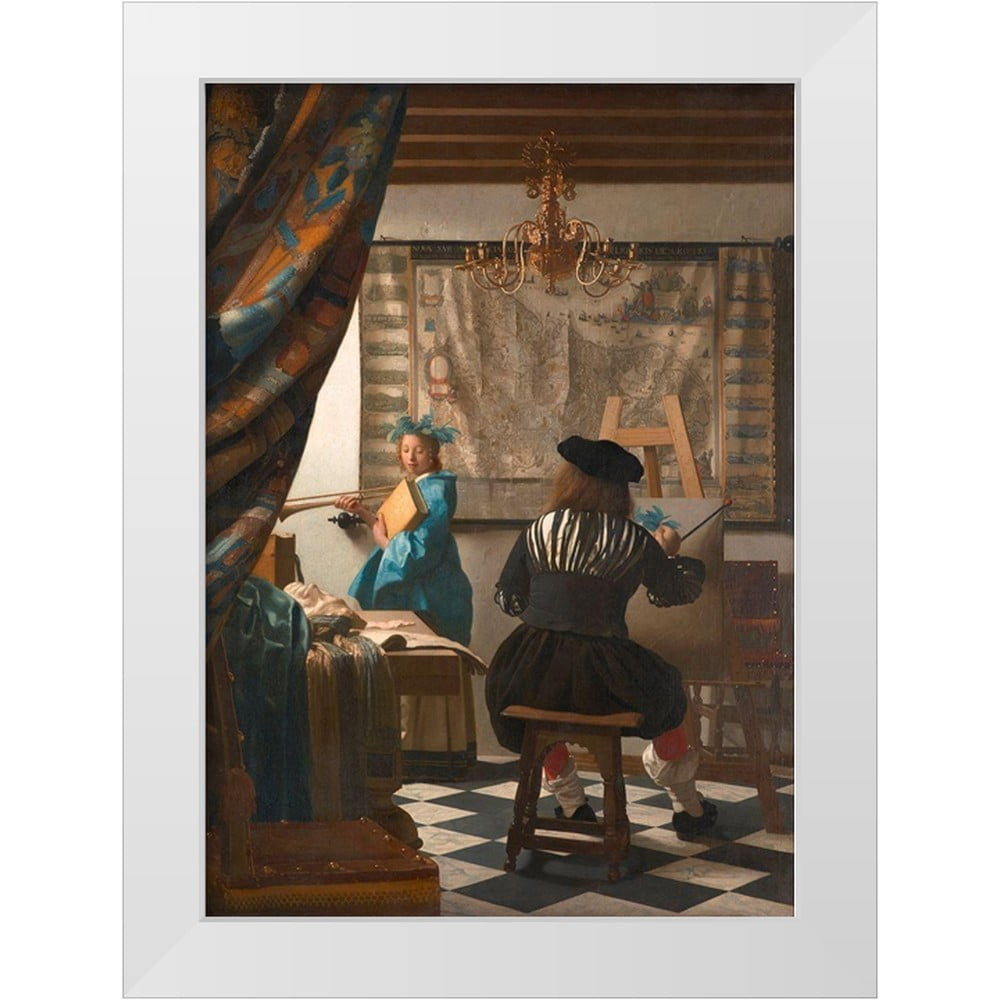 Vermeer, Jan 11x14 White Modern Wood Framed Museum Art Print Titled ...