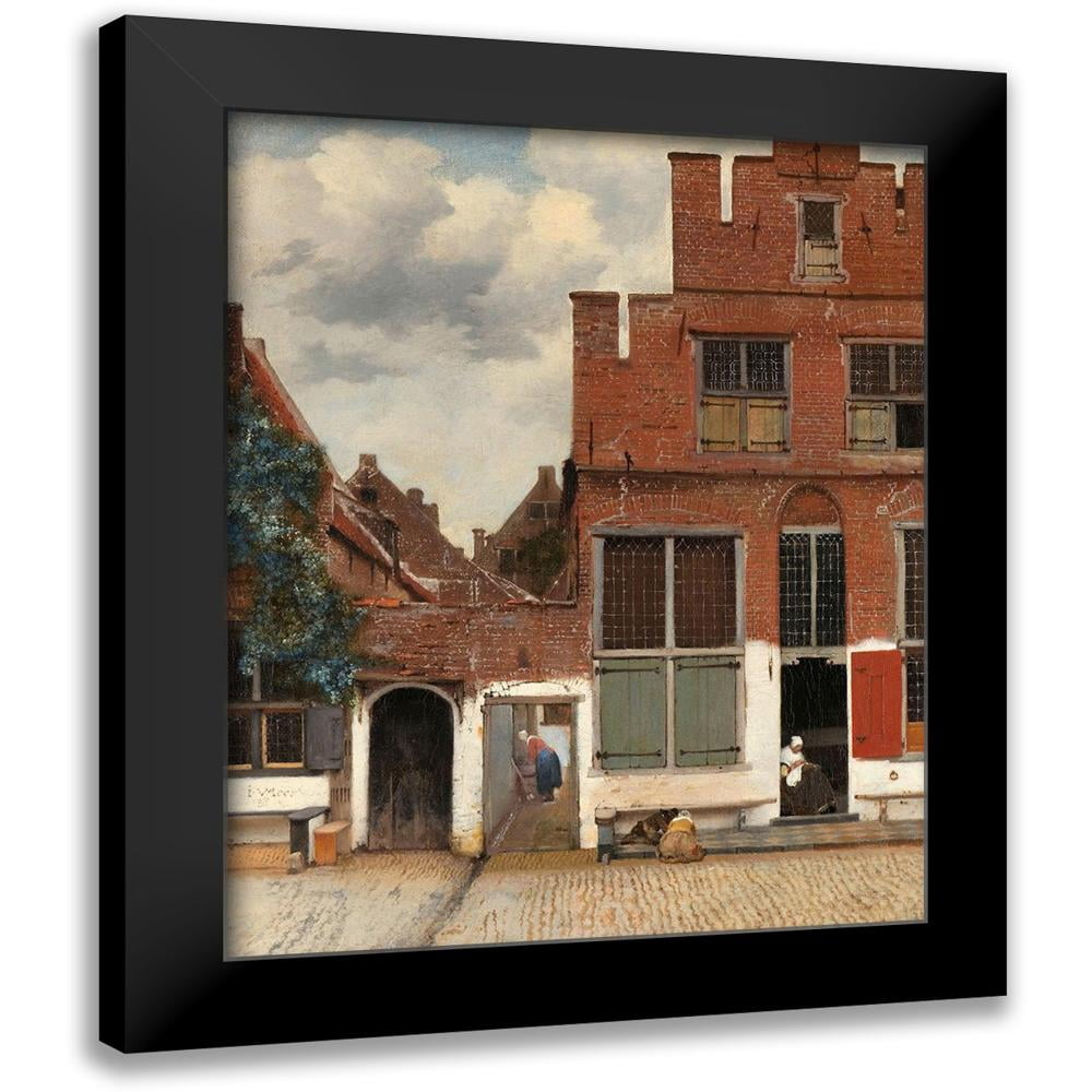 Johannes Vermeer 12x14 Black Modern Wood Framed Wall Art Titled - View ...