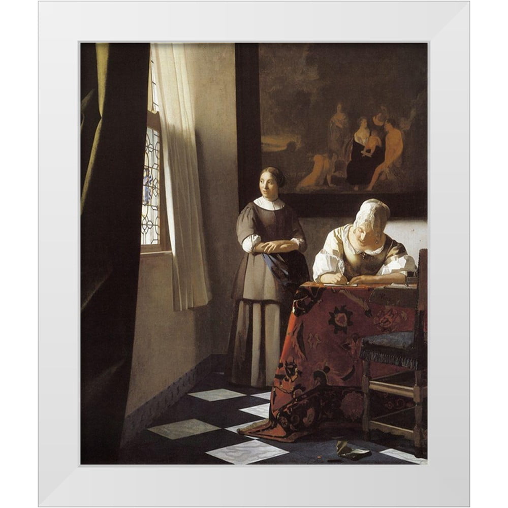 Vermeer, Johannes 12x14 White Modern Wood Framed Museum Art Print ...