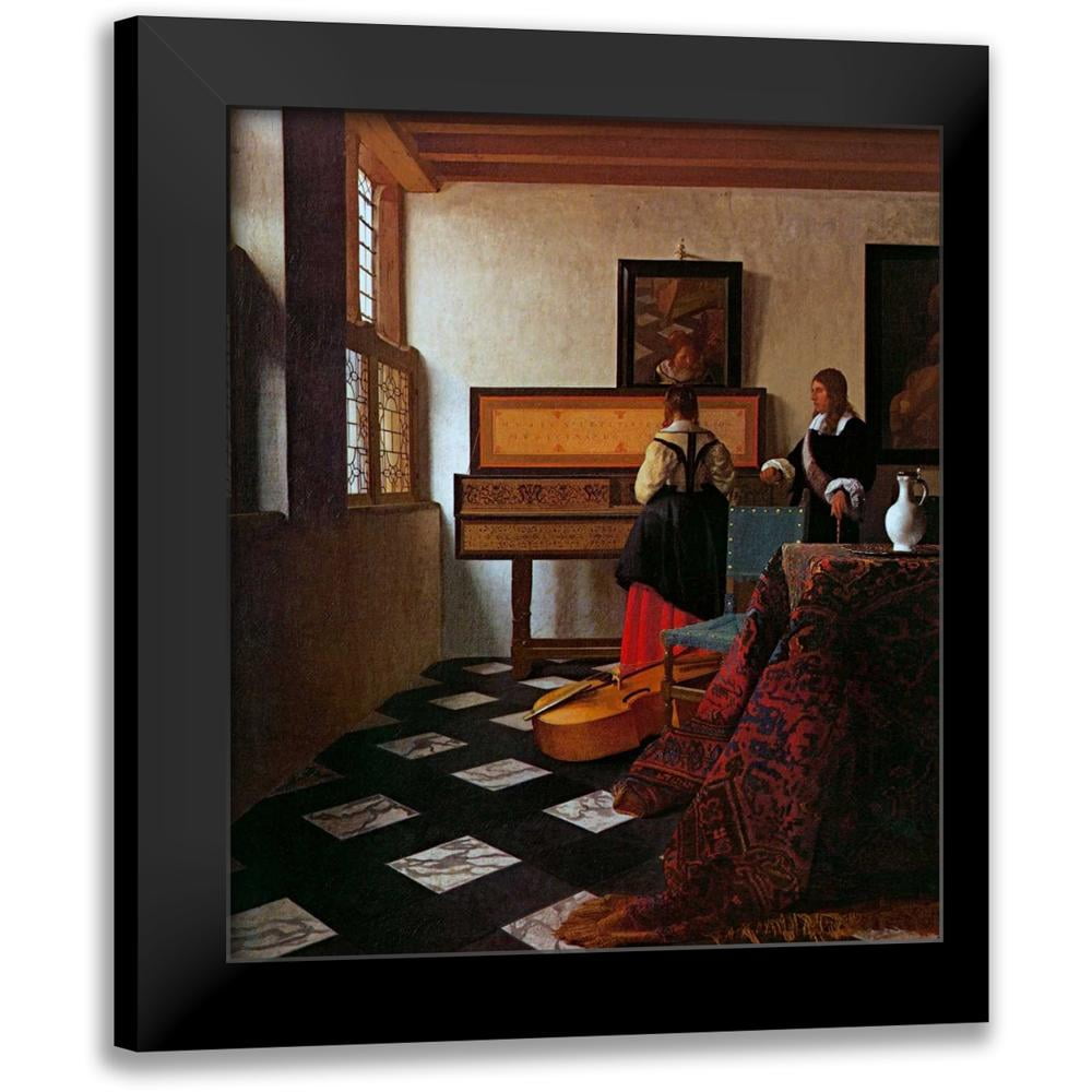 Vermeer, Johannes 20x23 Black Modern Framed Museum Art Print Titled ...