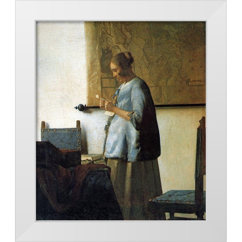 Vermeer, Johannes 20x23 White Modern Wood Framed Museum Art Print ...