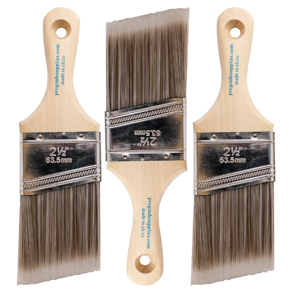 Vermeer Paint Brushes 3-Pack 2.5 Inch Angle Stubby Brushes for Latex ...
