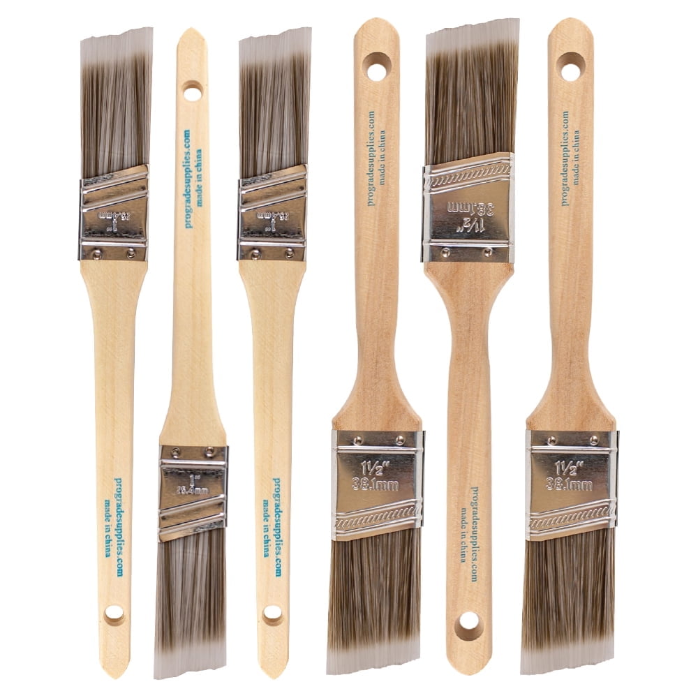 Vermeer Paint Brushes 6-Pack Angle Brushes in Assorted Sizes for All ...