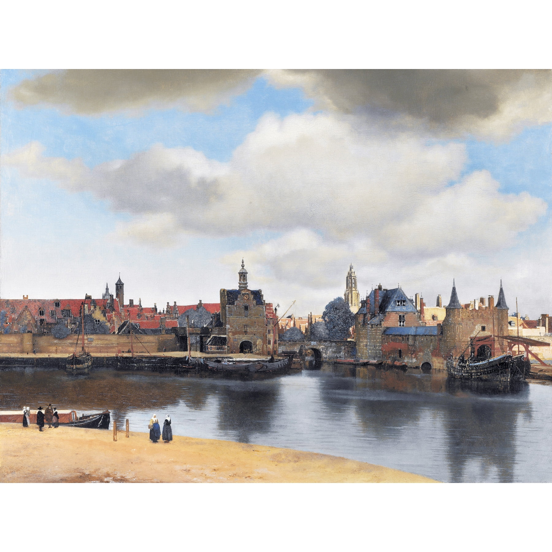 Vermeer View Of Delft Cityscape Painting Extra Large XL Wall Art Poster ...
