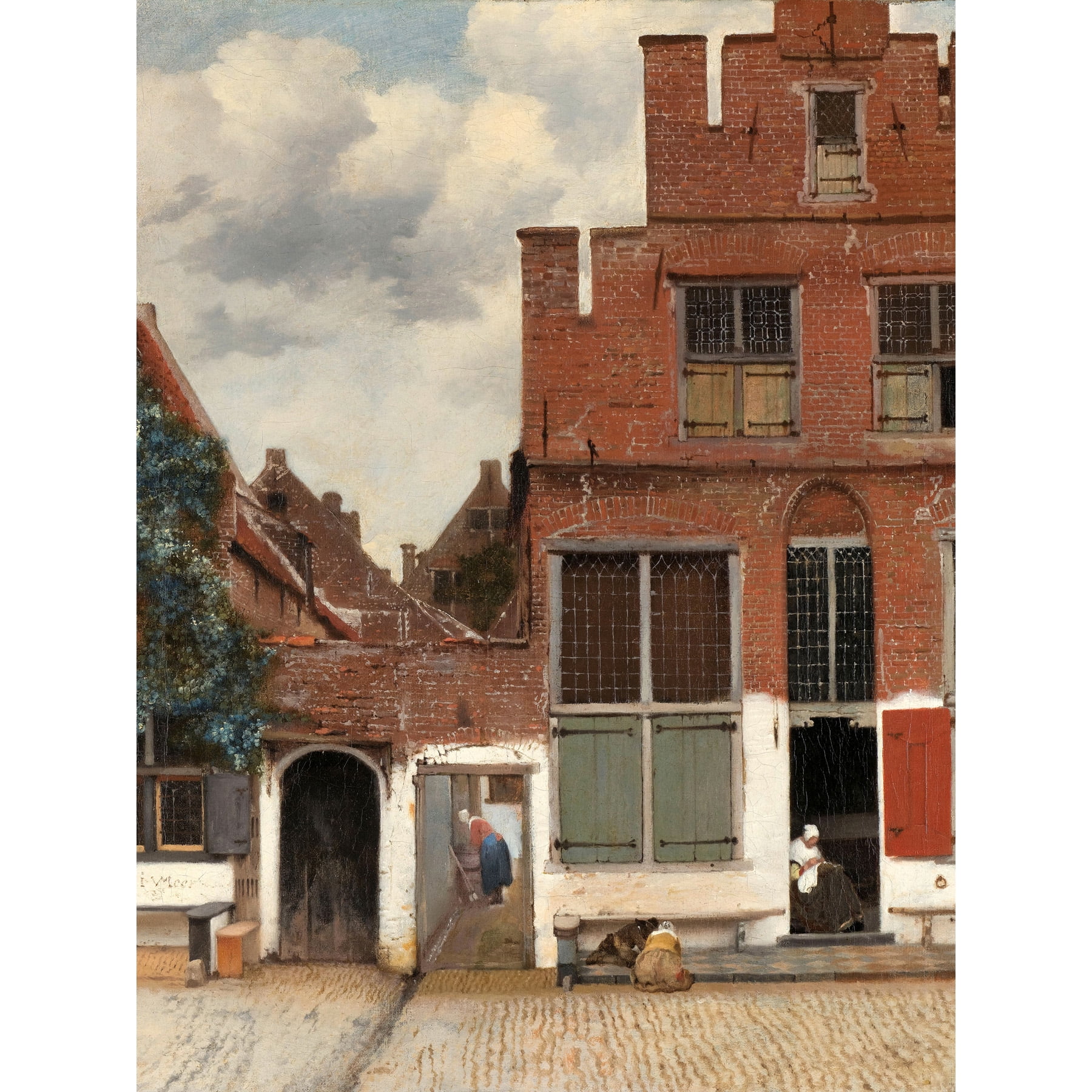 Vermeer View Of Houses In Delft The Little Street Extra Large XL Wall ...