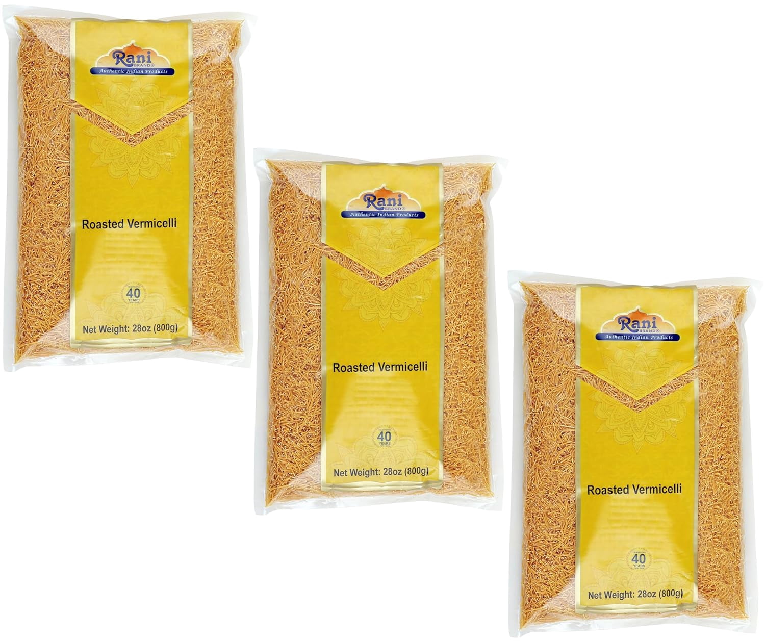 Vermicelli ( Wheat Noodles) 28oz (1.75lbs) 800g, Pack of 3 ~ All ...