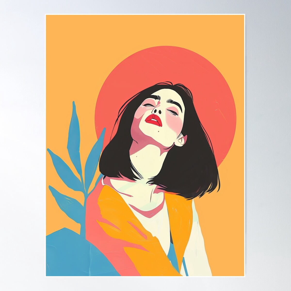 Vermillion Vixen Poster Wall Art, Modern Wall Decor For Living Room ...