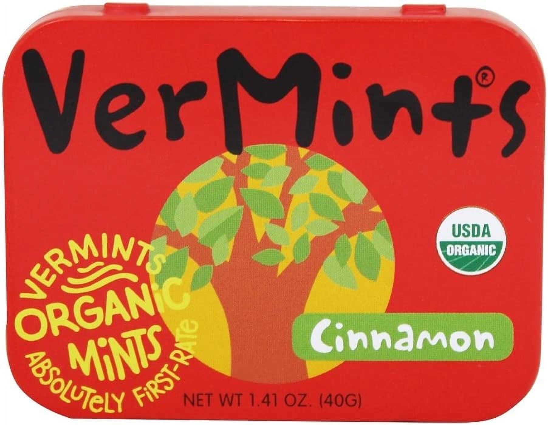 Vermints All Natural Organic Breath Mints Cinnamint -- 1.41 oz Pack of ...