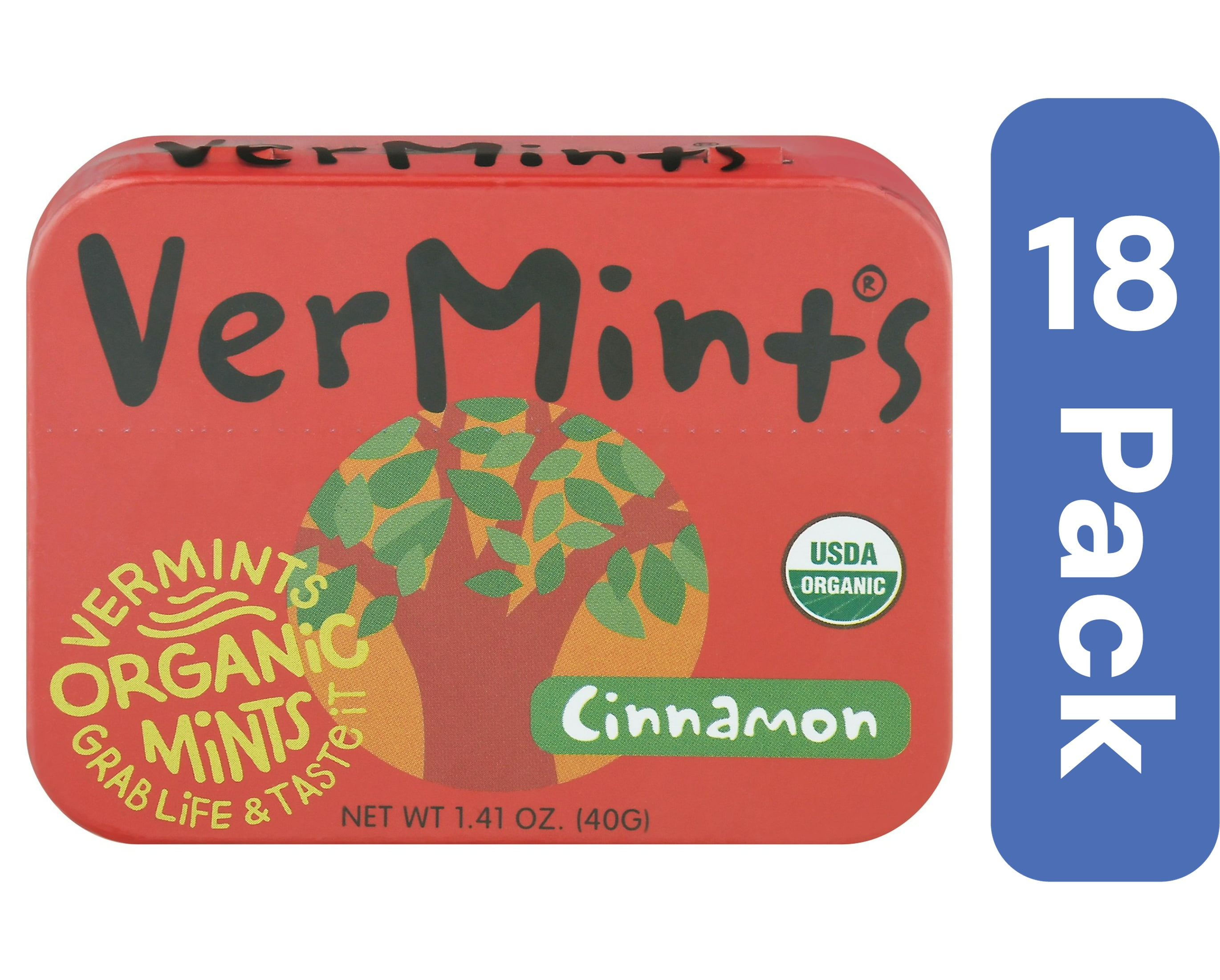 Vermints Organic Cinnamon Candy 1.41 oz (Pack of 18) - Walmart.com