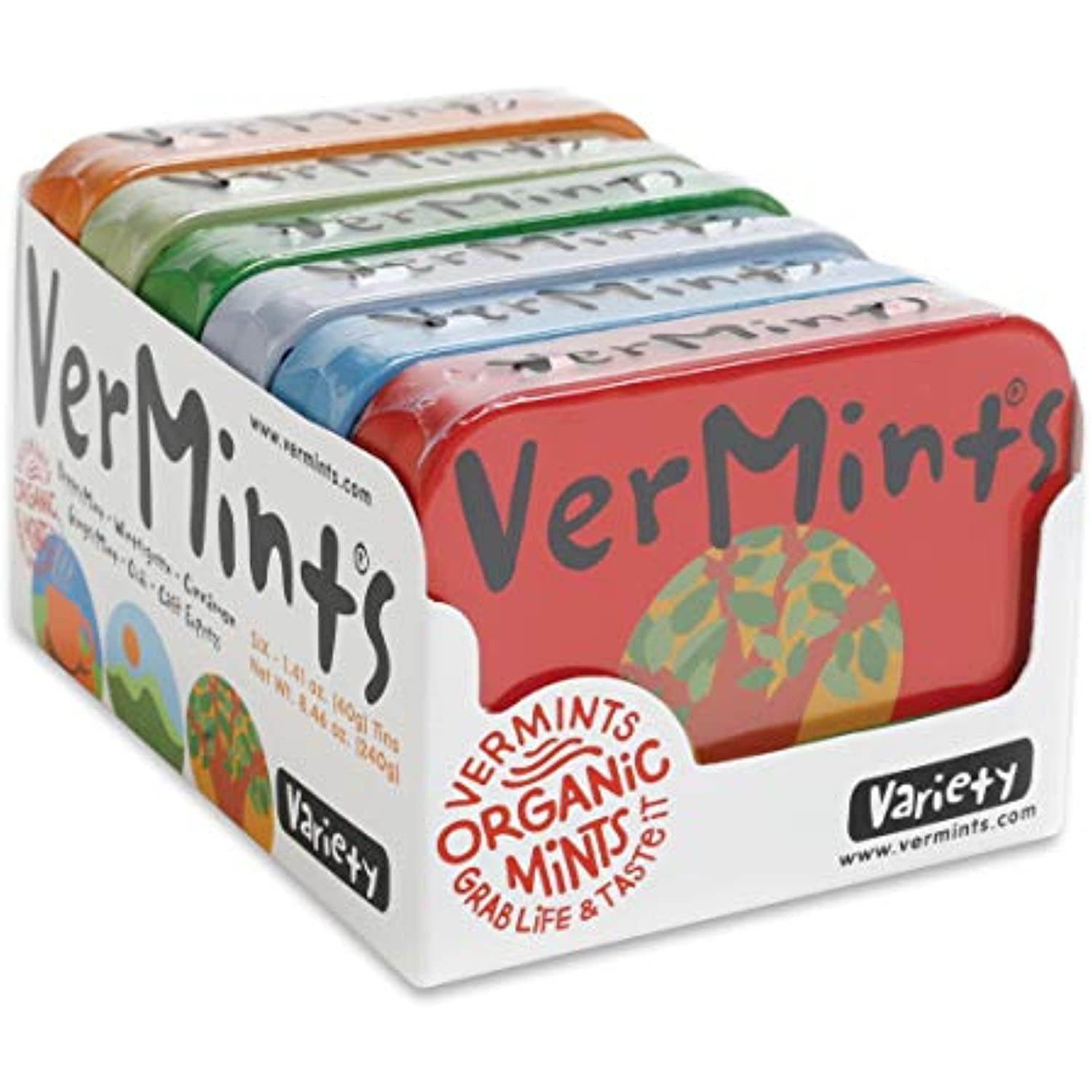 Vermints Organic Variety 6 Pack - 1 Tin Of Each Flavor - Walmart.com