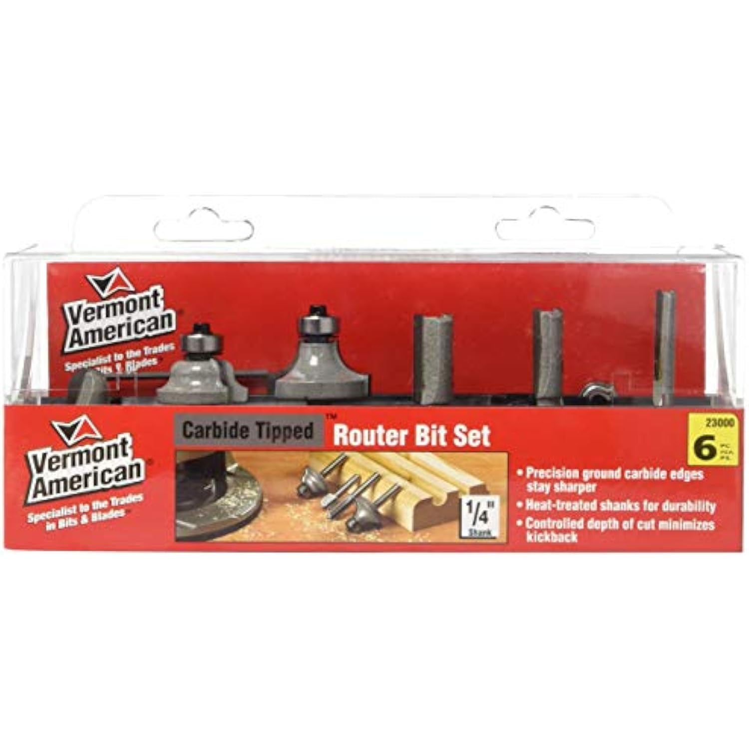 Vermont American 23000 Carbide Router Bit Set, 6-Count - Walmart.com