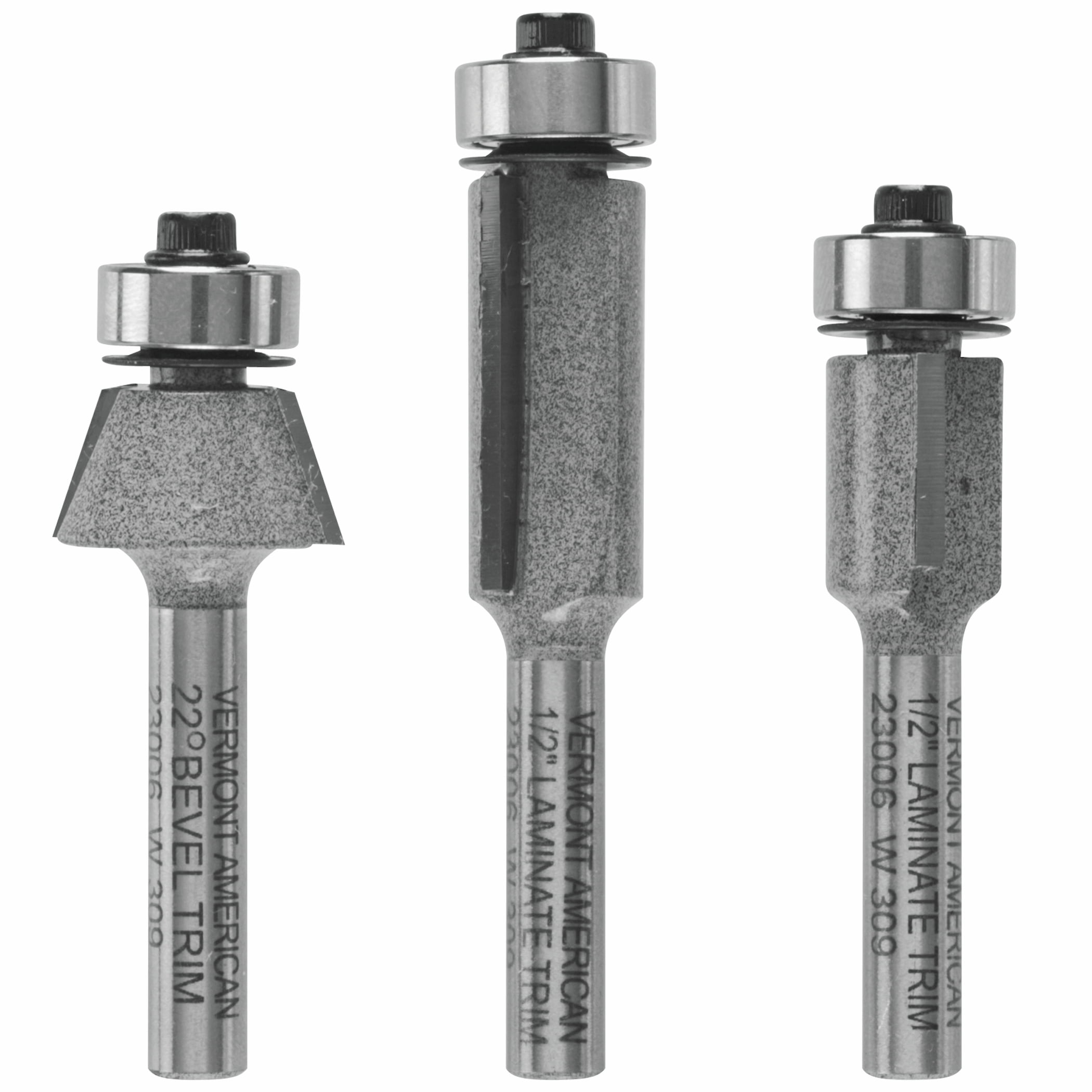 Vermont American 23006 3-piece Trimming Router Bit Set - Walmart.com