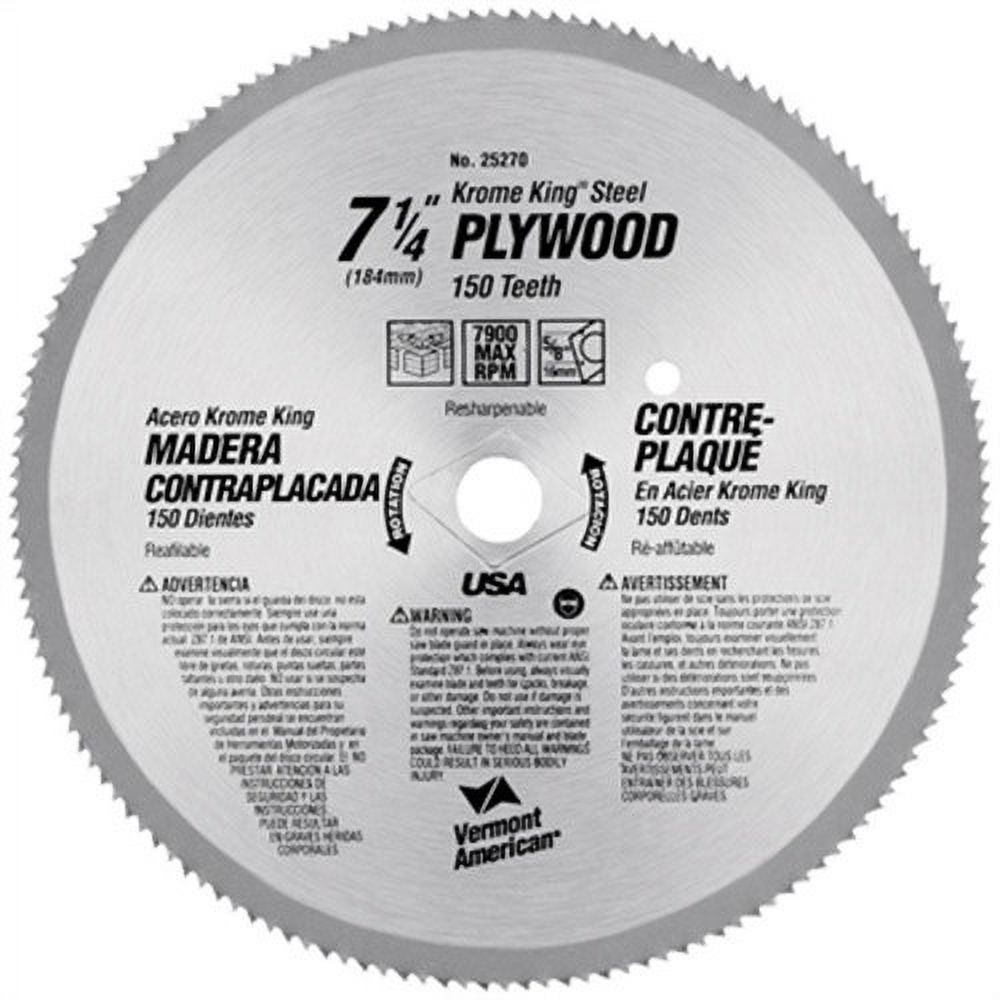 Vermont American 25276 10" Plywood Krome King Circular Saw Blades ...