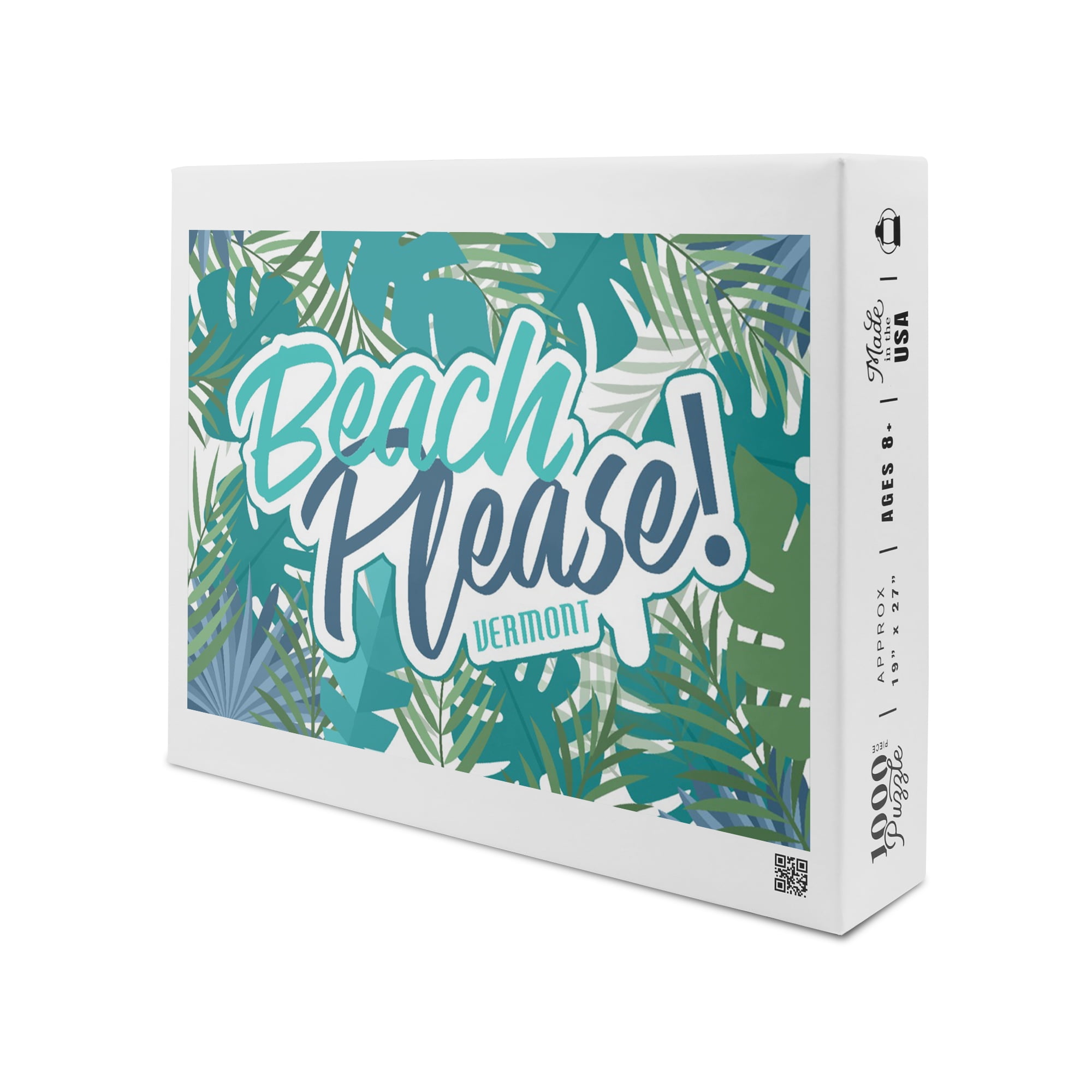 Vermont, Beach Please, Tropical Fronds and Leaves (1000 Piece Puzzle ...