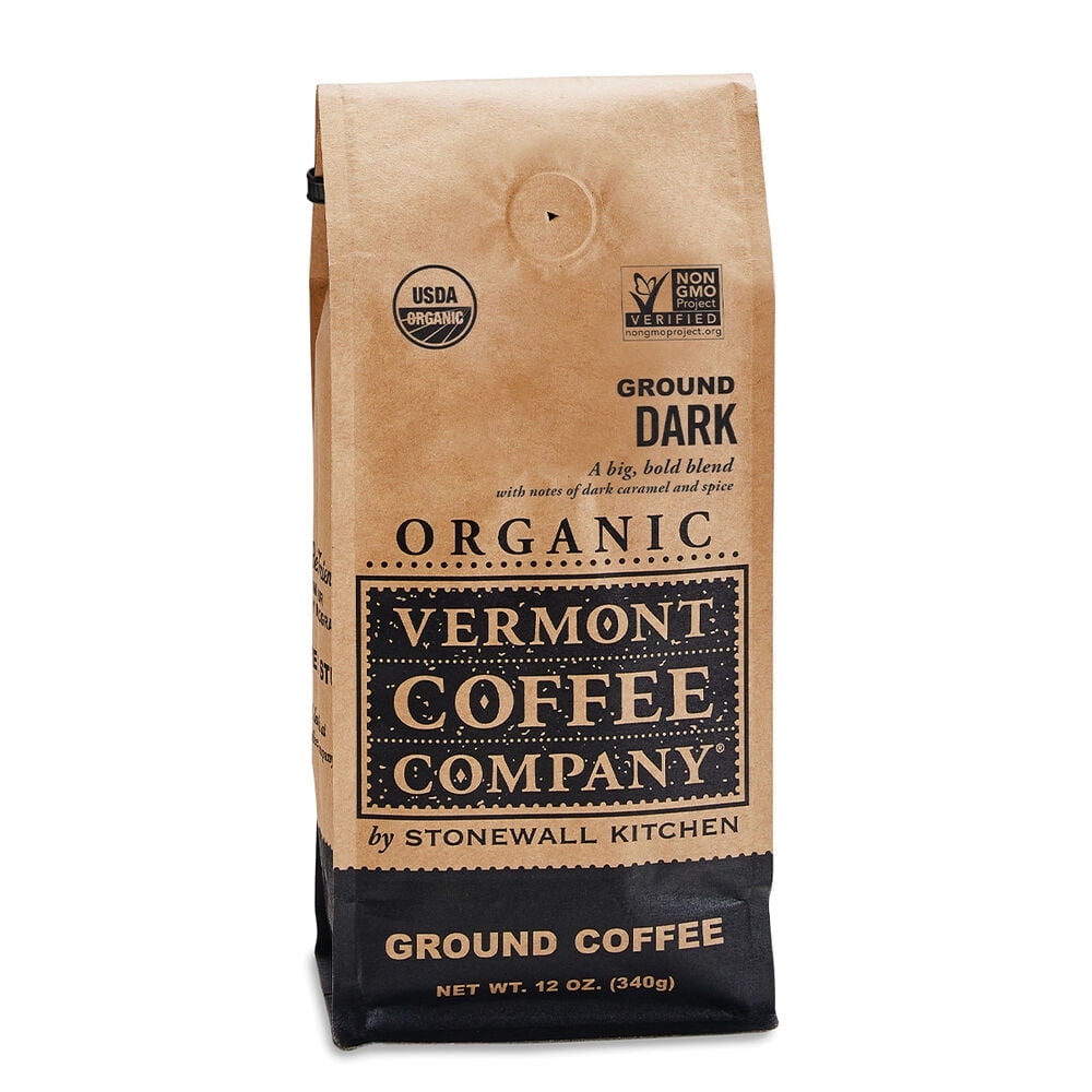 Vermont Coffee Company Dark Roast, 12 Ounce Bag, Ground Arabica Coffee ...