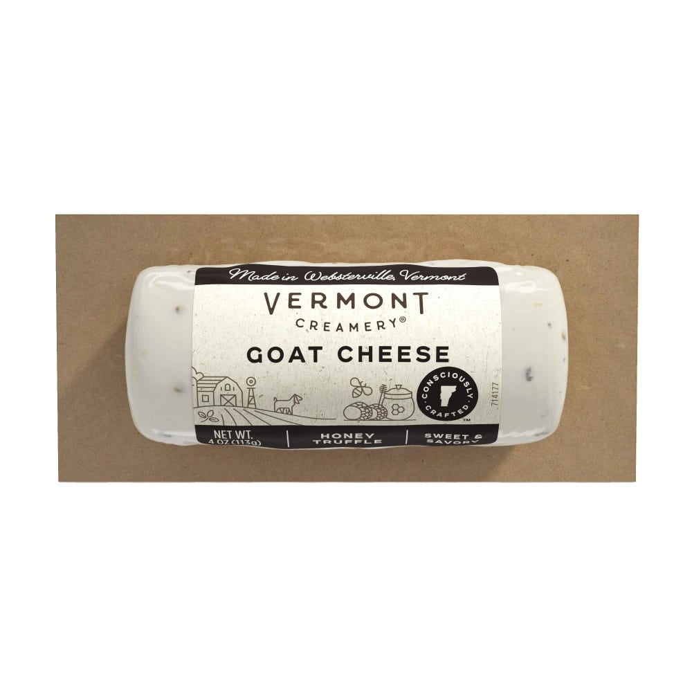 Vermont Creamery Honey Truffle Goat Cheese, 4 OZ Log, 12 Pack - Walmart.com