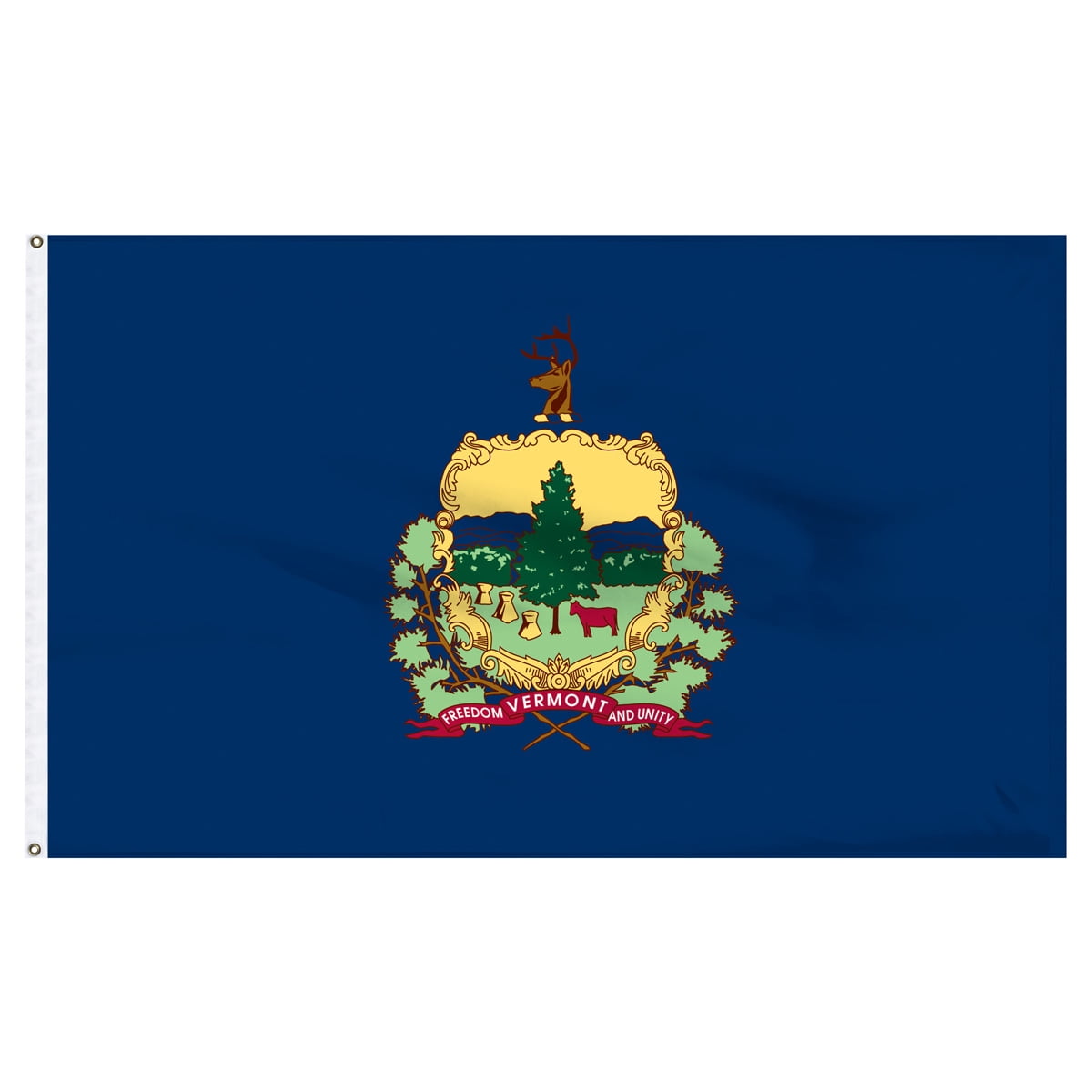 Vermont Flag Nylon Rectangular Canvas Heading 2 Brass Grommets 6ft x ...