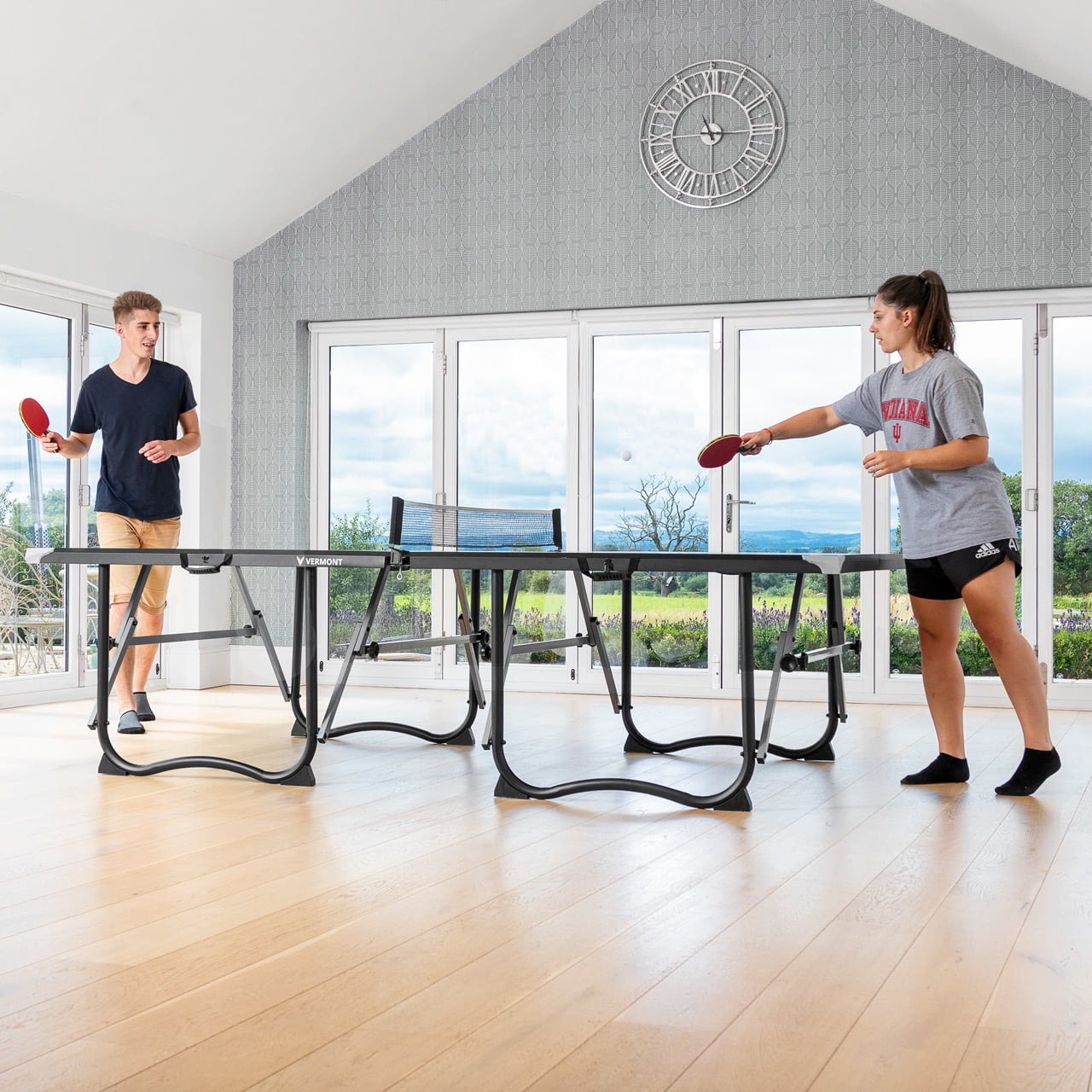 VERMONT Collapsible Outdoor Standard Ping Pong Table | Regulation Size ...