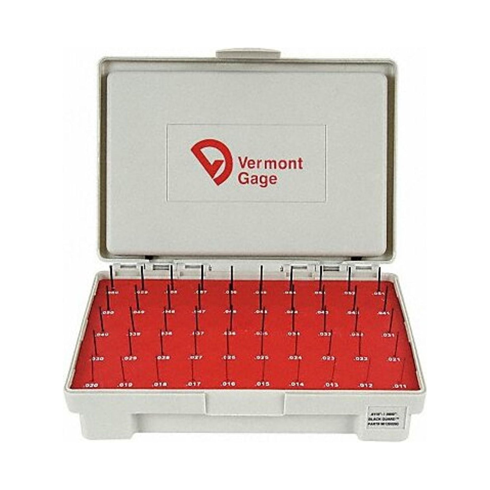 Vermont Gage Black Ox-Coated Pin Gauge Set,Dim Type " 901200200 ...