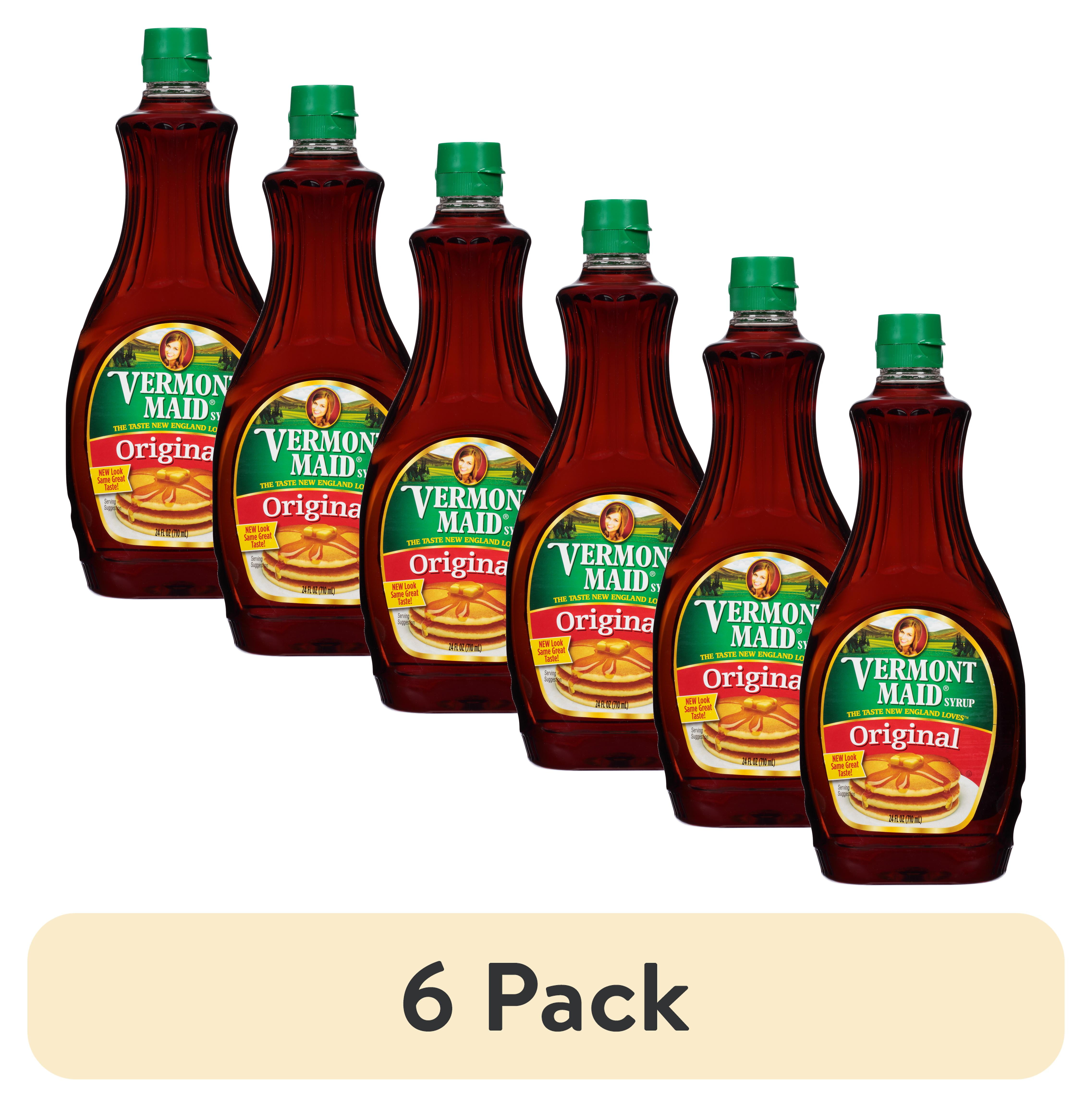 (6 pack) Vermont Maid Original Maple Syrup, 24 fl oz Pour Bottle ...