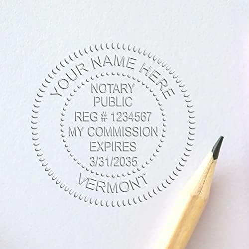 Vermont Notarial Seal - Premium Pink Notary Seal VT, 1-5/8 Dia Size ...