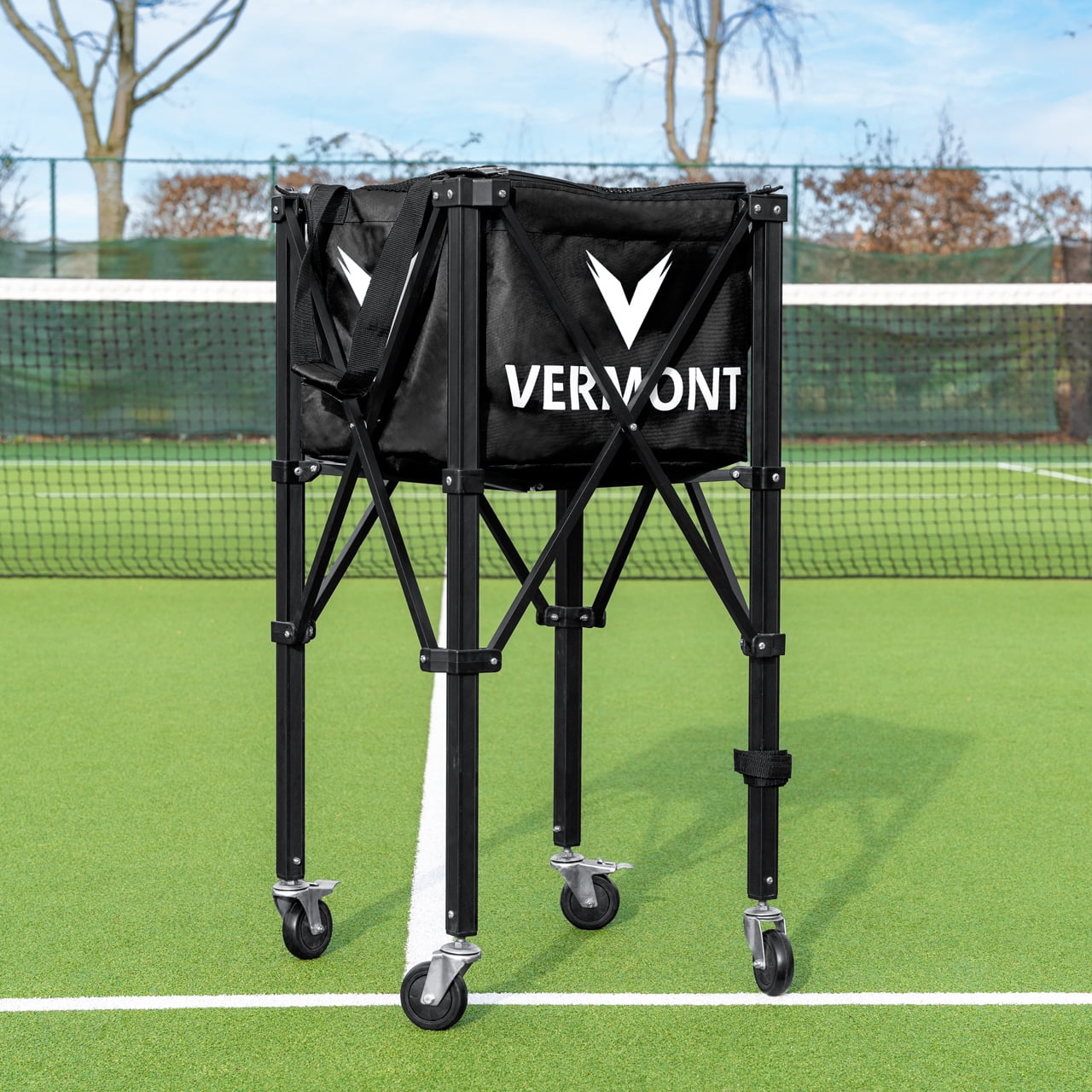Vermont Pro Rolling Tennis Ball Basket | Portable Ball Basket with 150 ...