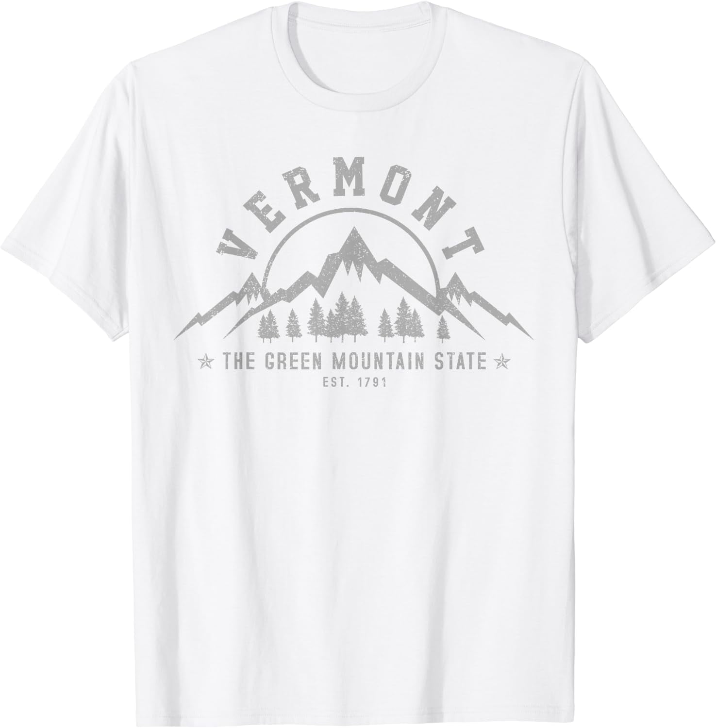 Vermont The Green Mountain State Est. 1791 Vintage Gift T-Shirt ...