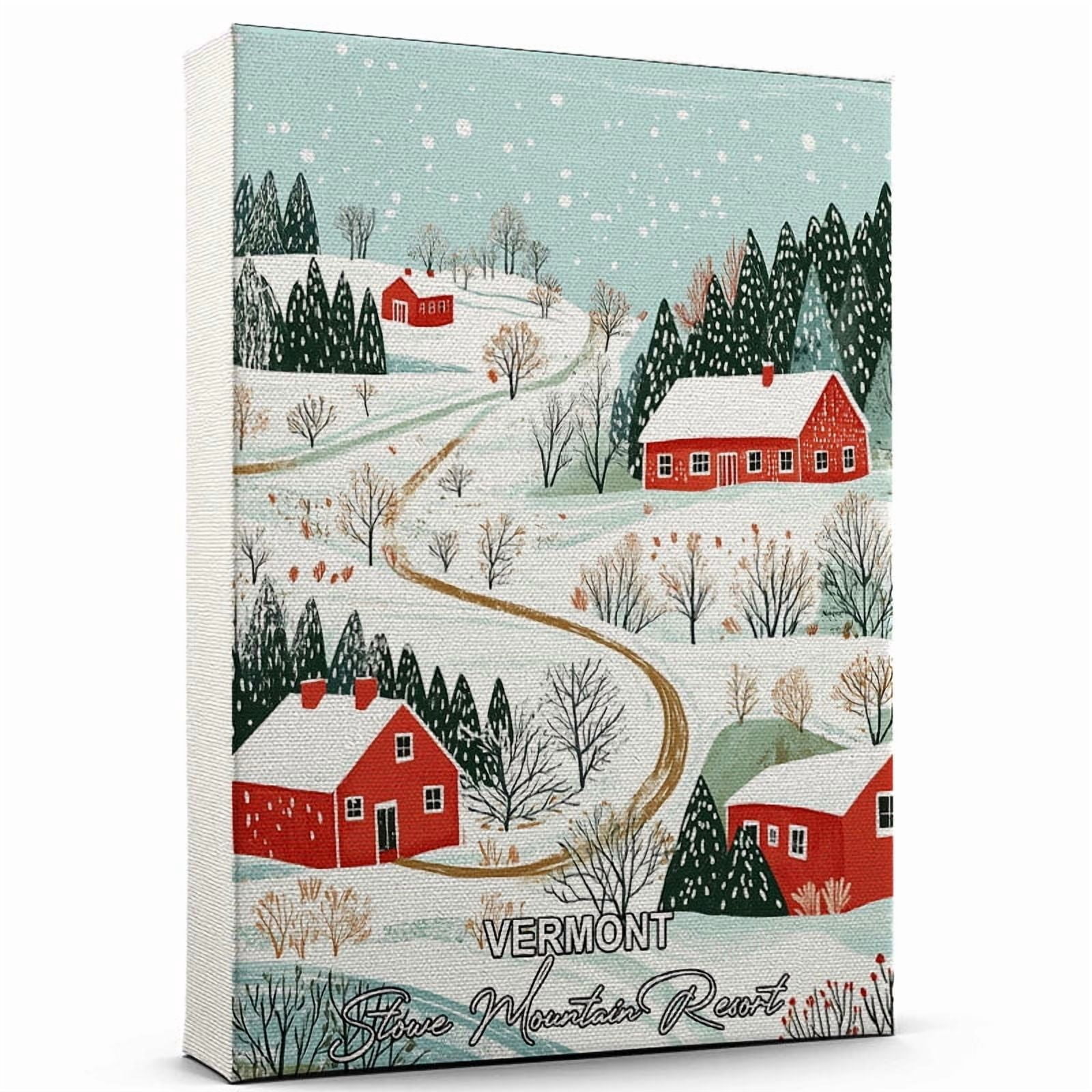 Vermont Travel Canvas Wall Art – Stowe Mountain Resort Canvas – A ...