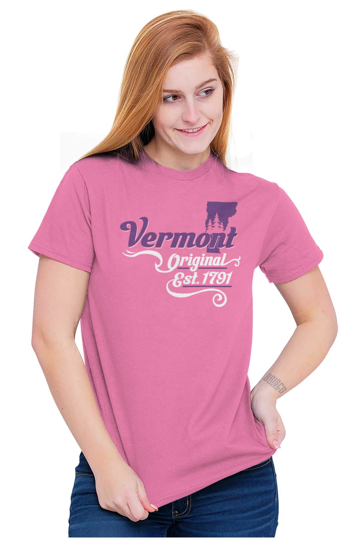 Vermont VT Cute State Shape Filagree Women's Graphic T Shirt Tees ...
